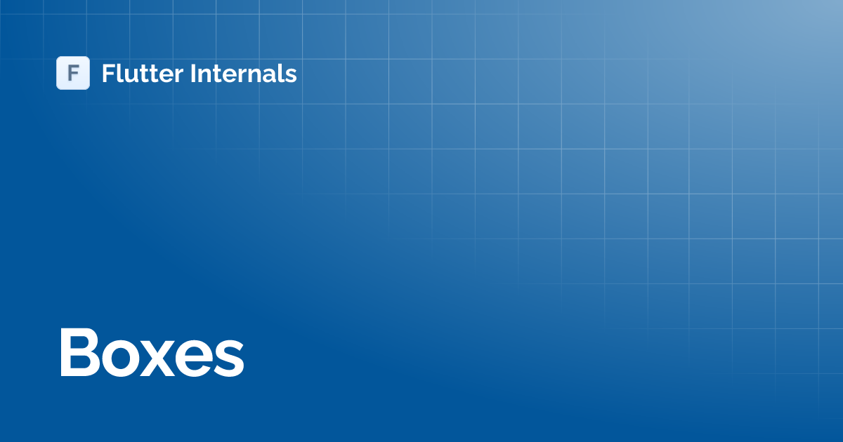 Boxes | Flutter Internals